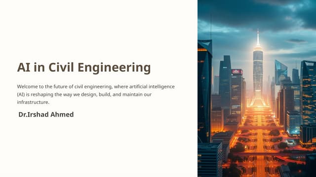 Artificial intelligence in civil engineering | PPTX
