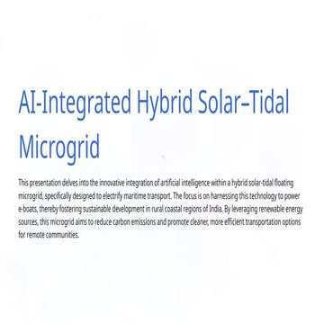 AI-Integrated Hybrid Solar–Tidal Floating Microgrid for Electrified ...