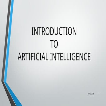 Introduction to Artificial Intelligence | PPTX