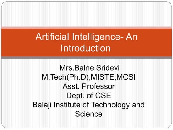 Lecture 1 (1).pdf iNTRODUCTION to Artificial | PPT Lecture 1 (1).pdf iNTRODUCTION to Artificial | PPT