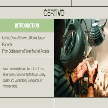 AI-Powered Compliance Management Platform for Product & Regulatory Success | Certivo | PDF