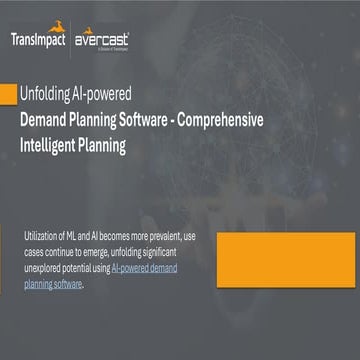 Unfolding AI-powered Demand Planning Software - Comprehensive ...