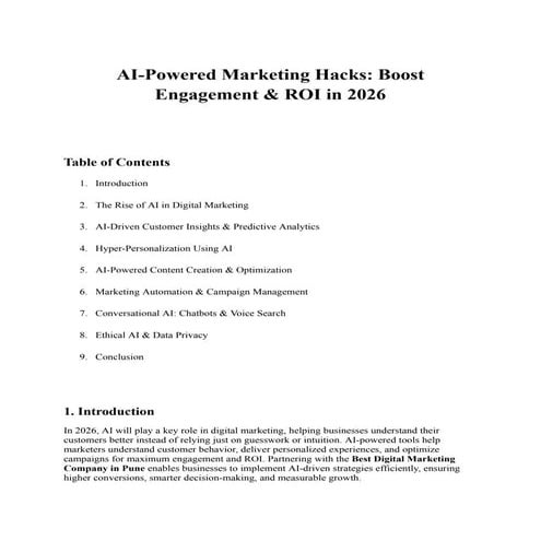 "AI-Powered Digital Marketing Strategies for Business Growth in 2026" | PDF
