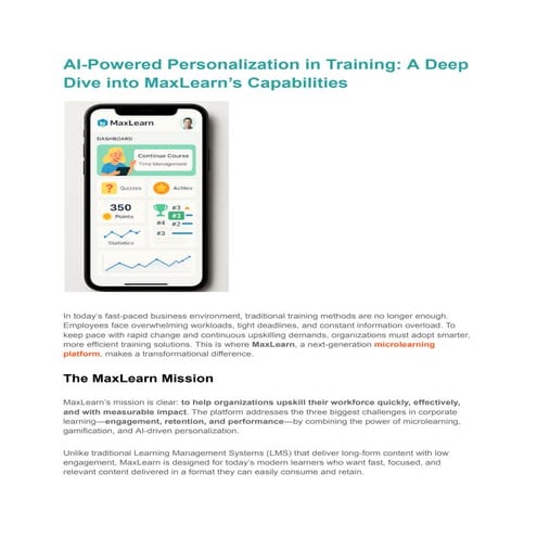 AI-Powered Personalization in Training_ A Deep Dive into MaxLearn’s Capabilities.pdf