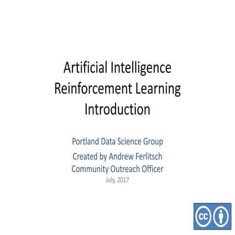 AI - Introduction to Reinforcement Learning | PPT