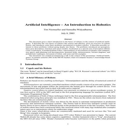 Ai robotics abstract110901 | PDF