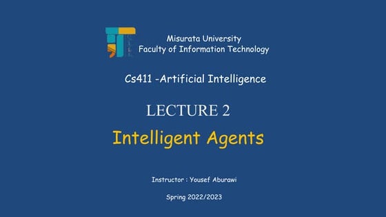AI Agents, Agents in Artificial Intelligence | PPT