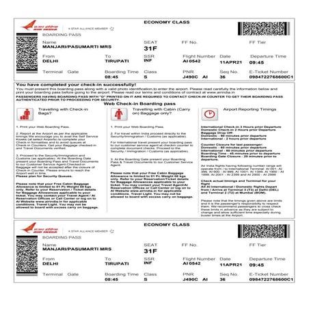 Airticket | PDF