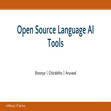 NTLM - Open Source Language AI Tools | PPTX