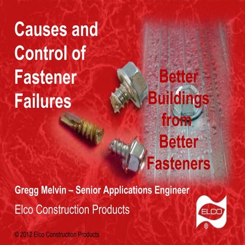 Causes and Control of Fastener Failures | PPT