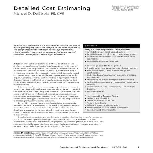 Quantity Surveying & Cost Planning | PDF