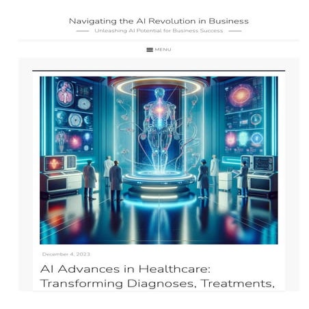 AI Advances in Healthcare : Transforming Diagnoses, Treatments,and Disease Management | PDF