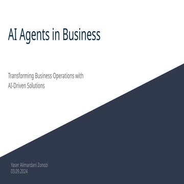 AI agents in Business - real case studies | PPTX