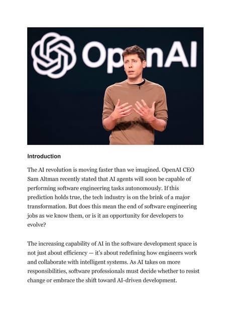 Will AI Replace Software Engineers? What You Need to Know in 2025 | PDF