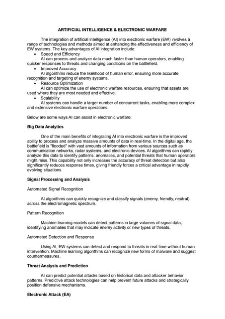 AI IN DEFENCE.pptx | Technology Industry | Industries