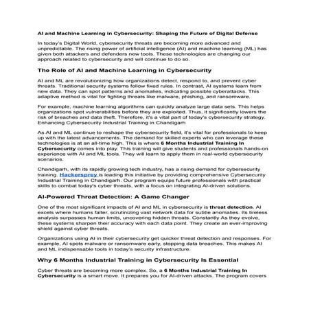 AI and Machine Learning in Cybersecurity: Shaping the Future of Digital ...