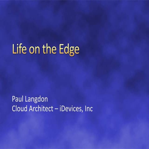 AI and Machine Learning at the Edge | PPT