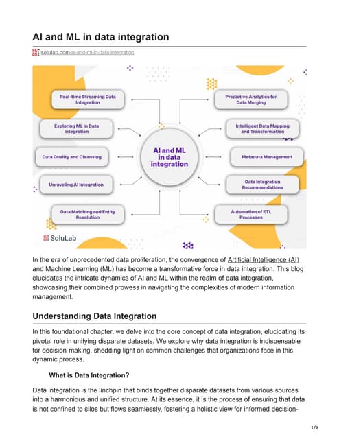 AI and ML in Data Integration - SoluLab | PDF