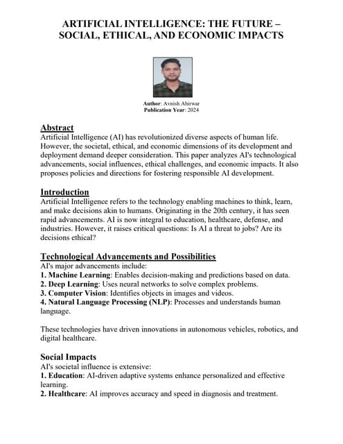 Ethical Artificial Intelligence Presentation | PPT