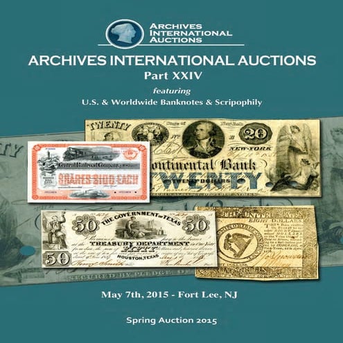 Archives International XXIV Banknote and Scripophily Auction | PDF