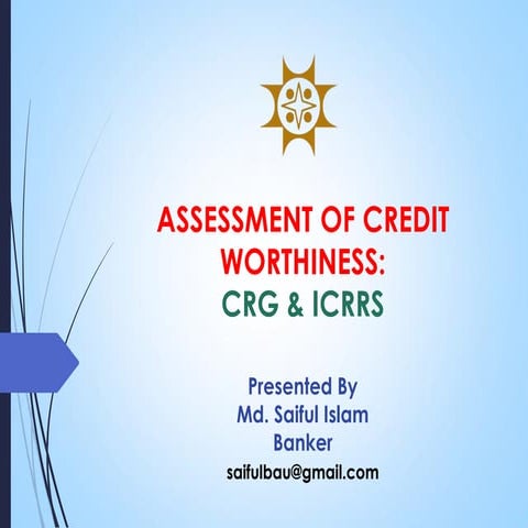 AIBB 202 Lesson 2.6: CRG & Internal Credit Risk Rating Systems (ICRRS ...