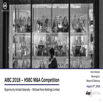 Asia Investment & Banking Conference 2018 – HSBC M&A Competition ...