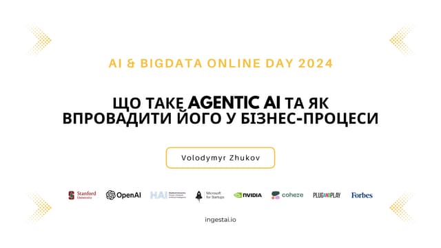 Volodymyr Zhukov Що таке Agentic Ai та як впровадити його у бізнес