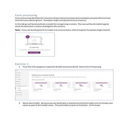 AI Builder - Form Processing | PDF