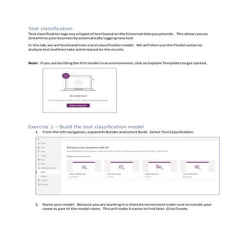 AI Builder - Text Classification | DOCX