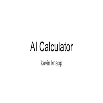 Ai calculator - with Python | PPT