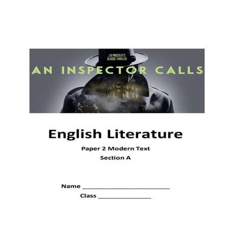 An Inspector Calls Aqa Gcse 91 English Literature Text GCSE English