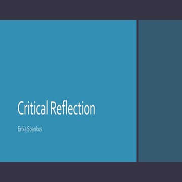 AICE Media Studies Critical Reflection.pptx | Video Production | Content Production