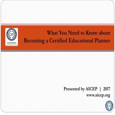 What You Need to Know About Becoming a Certified Educational Planner | PPT