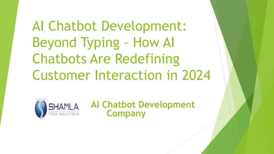 AI Chatbot Development – A Comprehensive Guide | PPT