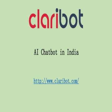 Ai chatbot in india | PPTX