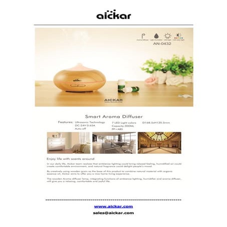 Aickar Essential Oil Aroma Diffuser Catalogue | PDF