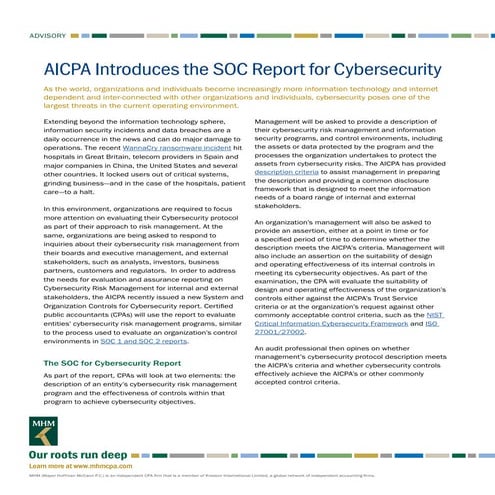 SOC for Cybersecurity Overview | PPTX
