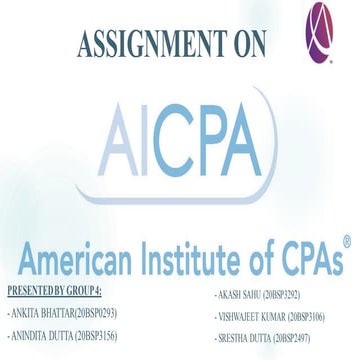 Aicpa ppt | PDF