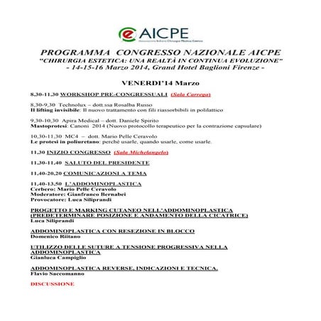 Congresso Nazionale AICPE | PDF
