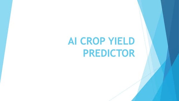 Crop Yield Prediction Pdf