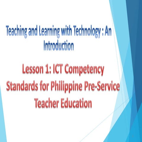 AN ICT COMPETENCY STANDARD POWERPOINT IN | PPTX