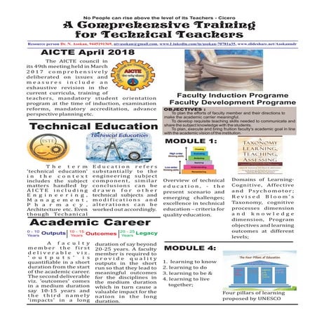 Faculty Developement & Faculty Induction Program | PDF