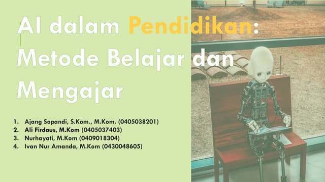 Pemanfaatan Artificial Intelligence (AI) untuk Pembelajaran.pptx