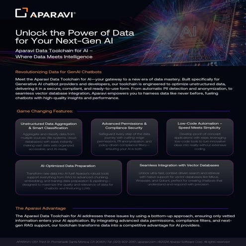 Unlock the Power of Data for Next-Gen AI Chatbots with Aparavi | PDF