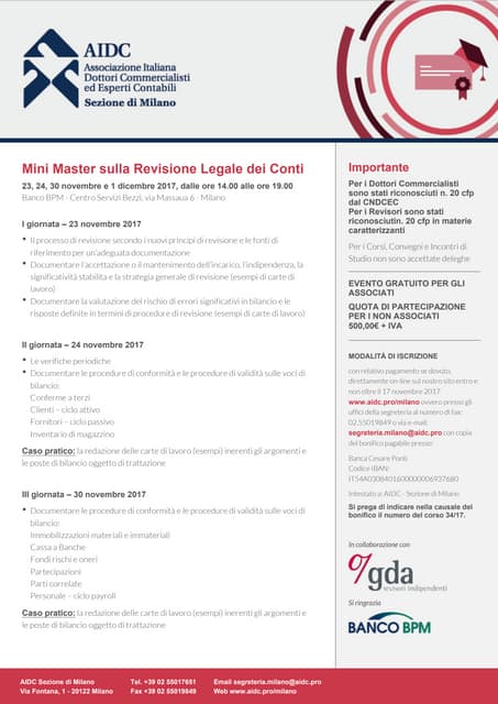 Revisione legale dei conti | PDF