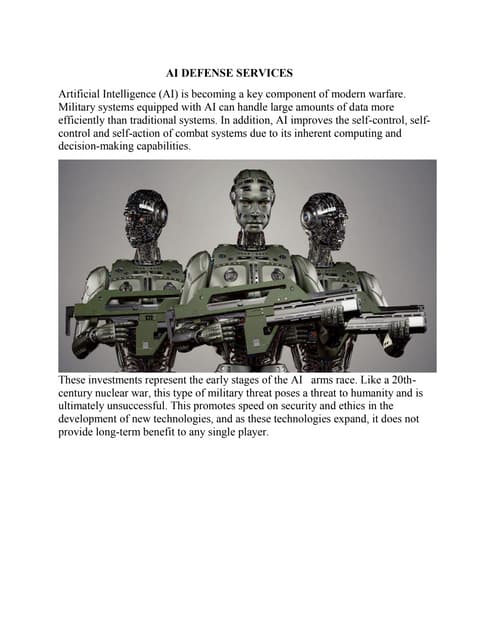 AI IN DEFENCE.pptx | Technology Industry | Industries