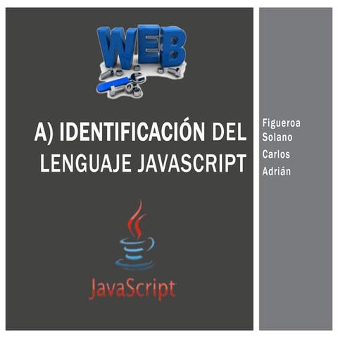 A) identificación del lenguaje java script | PPTX