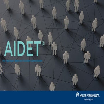 AIDET MODEL IN HEALTHCARE COMMUNICATION 2 | PPTX