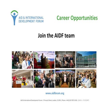AIDF Career Opportunities - join the team | PPT