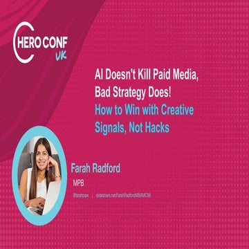AI doesn’t kill paid media, bad strategy does! How to win with creative ...